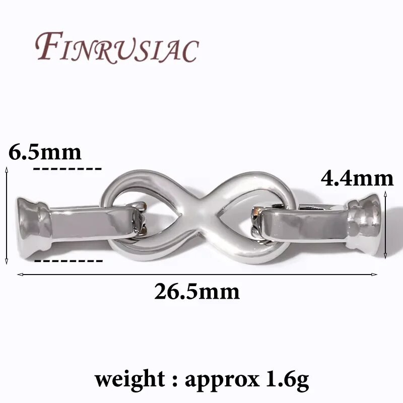 Замки для браслетов FINRUSIAC позолоченные 2 piece, Rhodium Plated