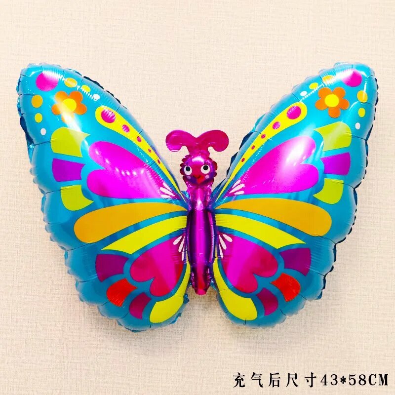 1 Шт. Большой Воздушный Шар Из Фольги В Форме Бабочки, Серия «День Рождения», Украшения Для Вечеринки, Детская Игрушка