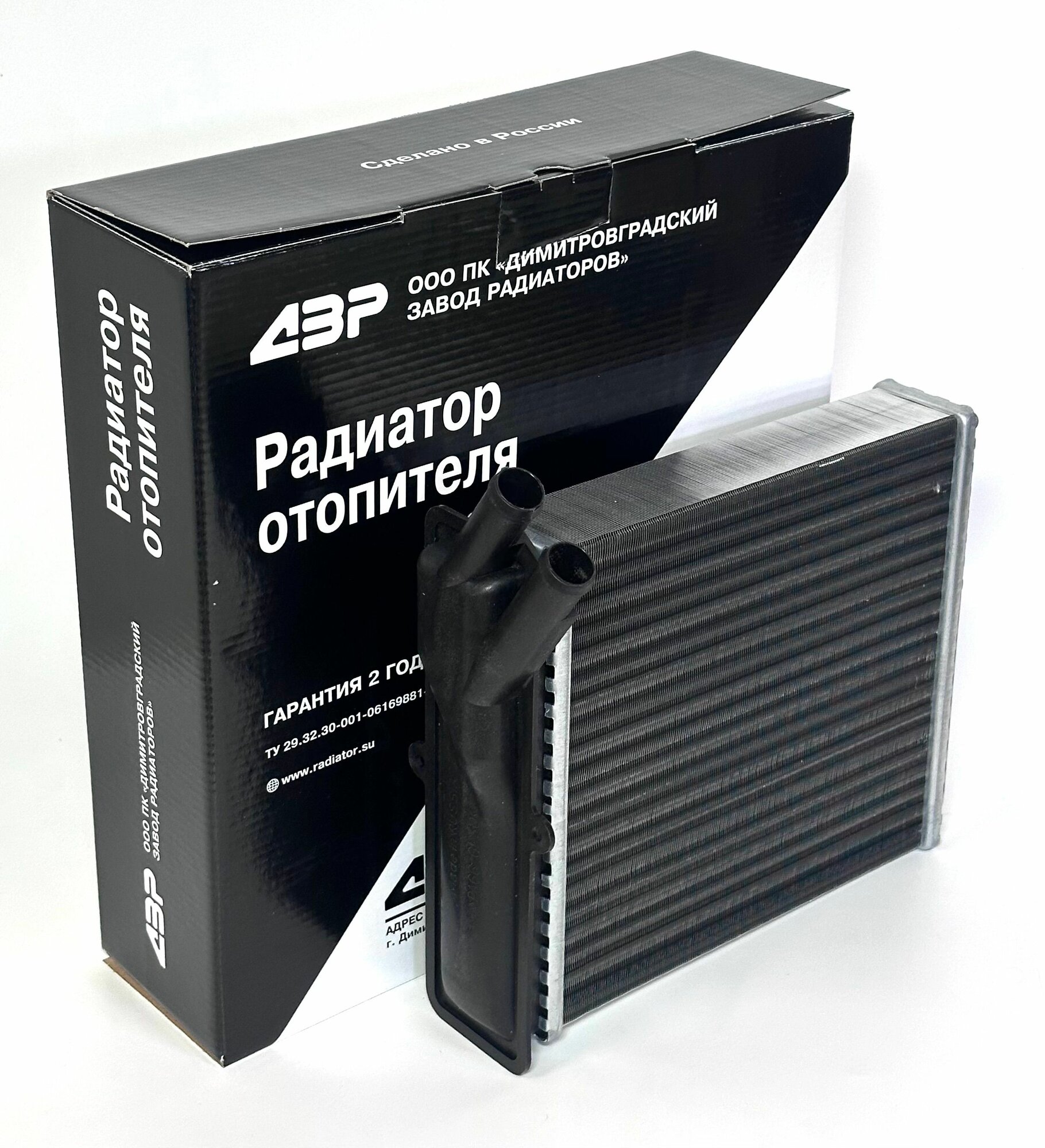 Радиатор отопителя (печки) алюминиевый для Chevrolet Niva (ВАЗ 2123) всех годов выпуска. ДЗР, арт. 2123-8101060-173, 2-х рядный.