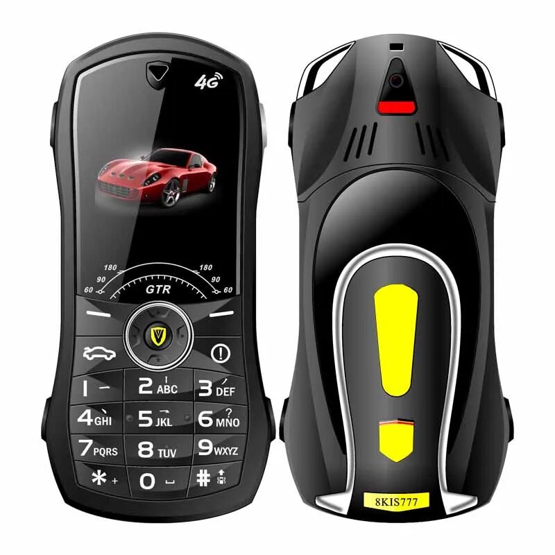 Мини-Автомобильный мобильный телефон GSM с большой клавиатурой, MP3, быстрый no box, Черный, Black