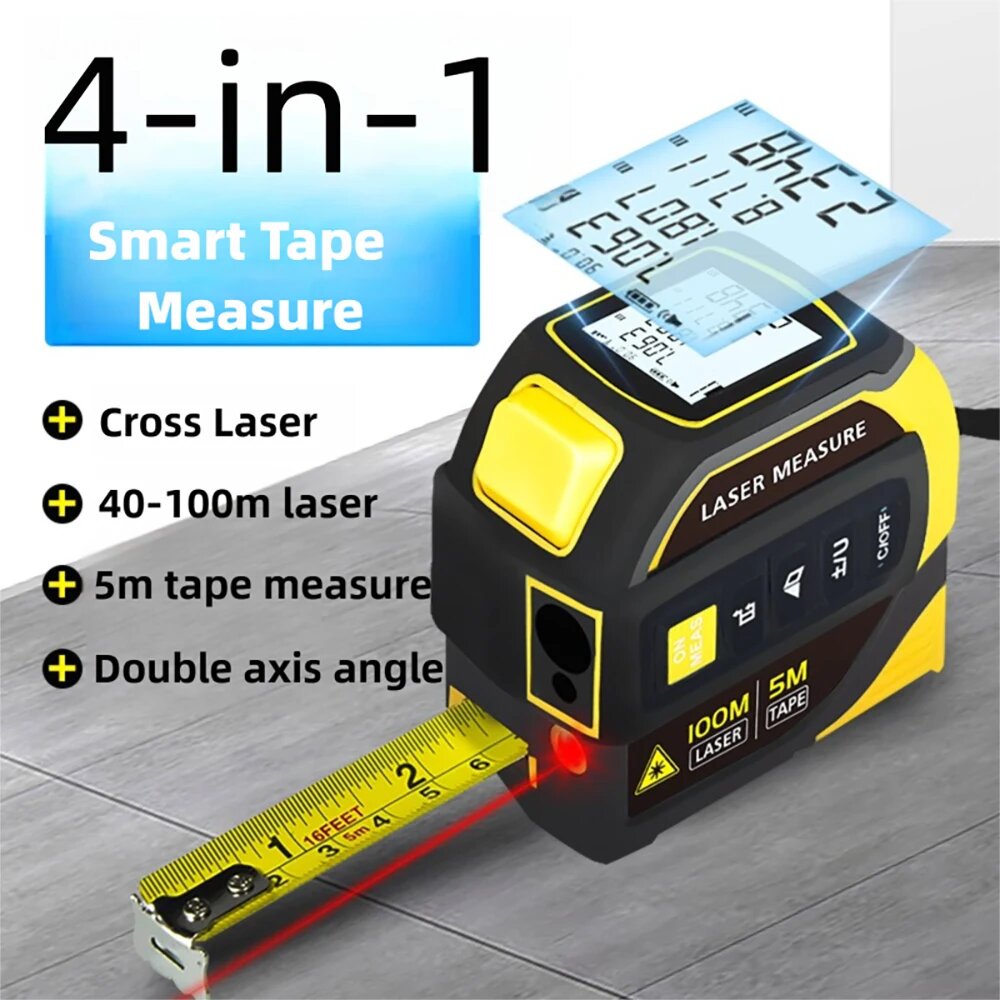 Лазерная рулетка 4 в 1 40/60/100 м 100 м