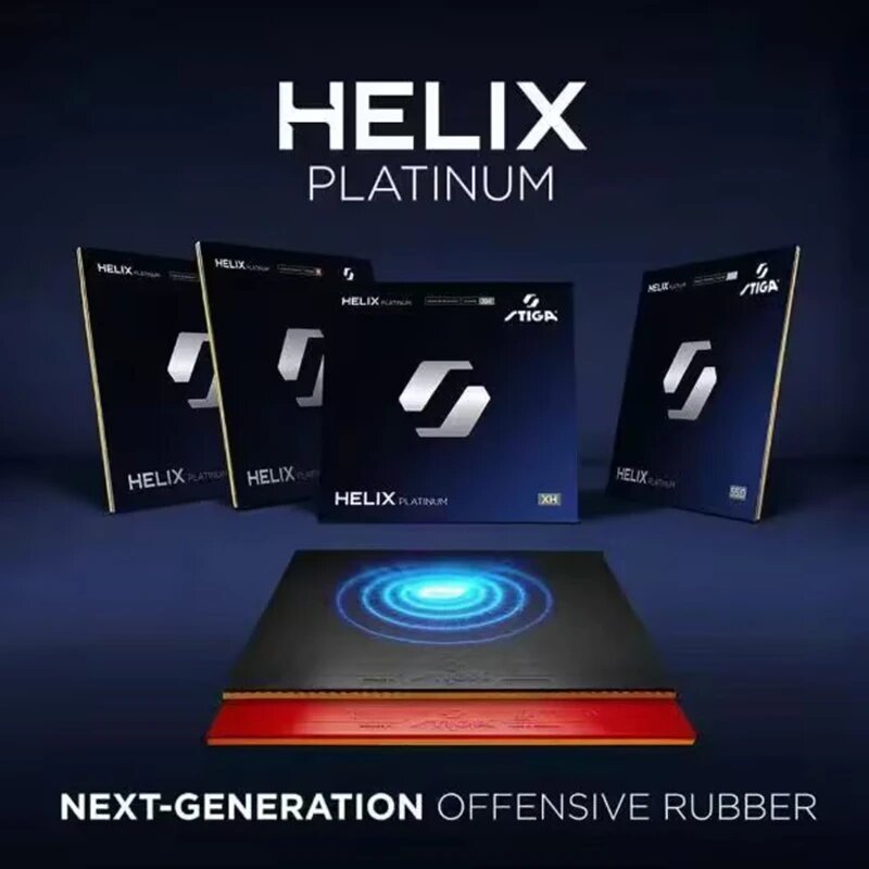 Накладка для настольного тенниса STIGA HELIX Platinum, высокотензорная, немецкого производства, оригинальная накладка Stiga для пинг-понга.