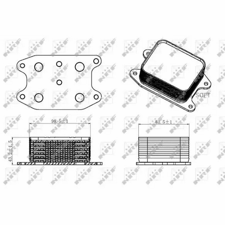 NRF 31329 Радиатор масляный VW Polo 1.0 18- ()