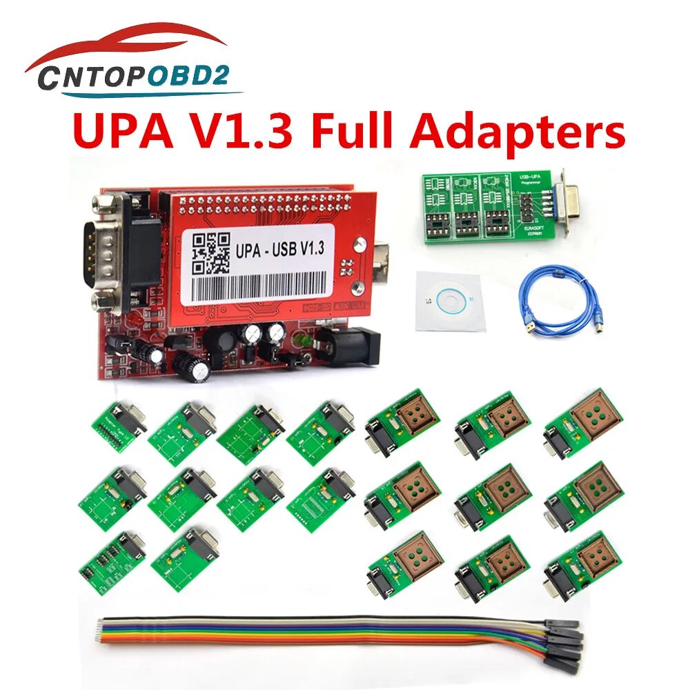 UPA USB V1.3 программатор ECU чипов с адаптерами, Full Set — фото 1