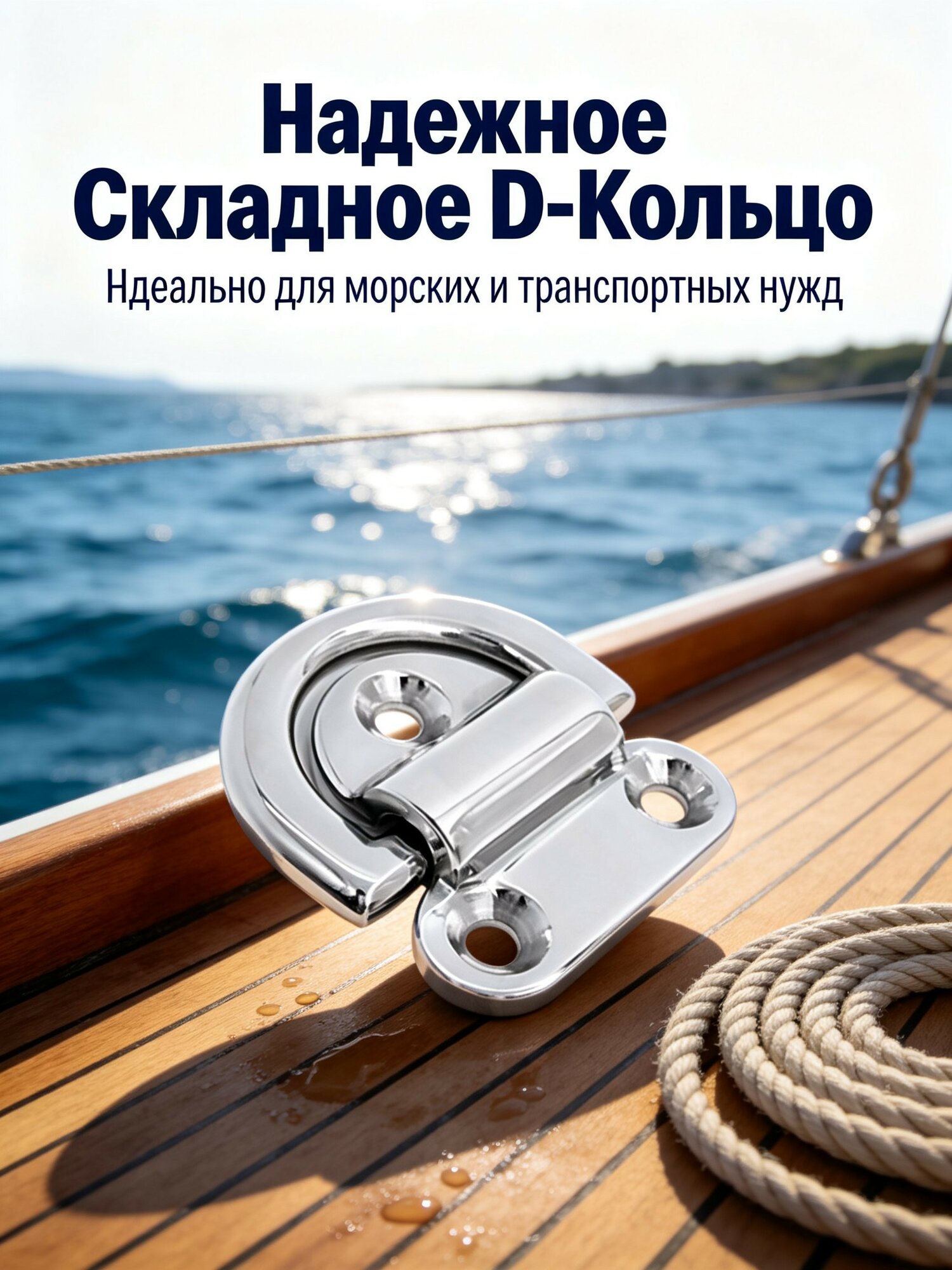Складная проушина для D-образного кольца, 316 нержавеющая сталь, точка крепления для лодок, прицепов и грузовиков