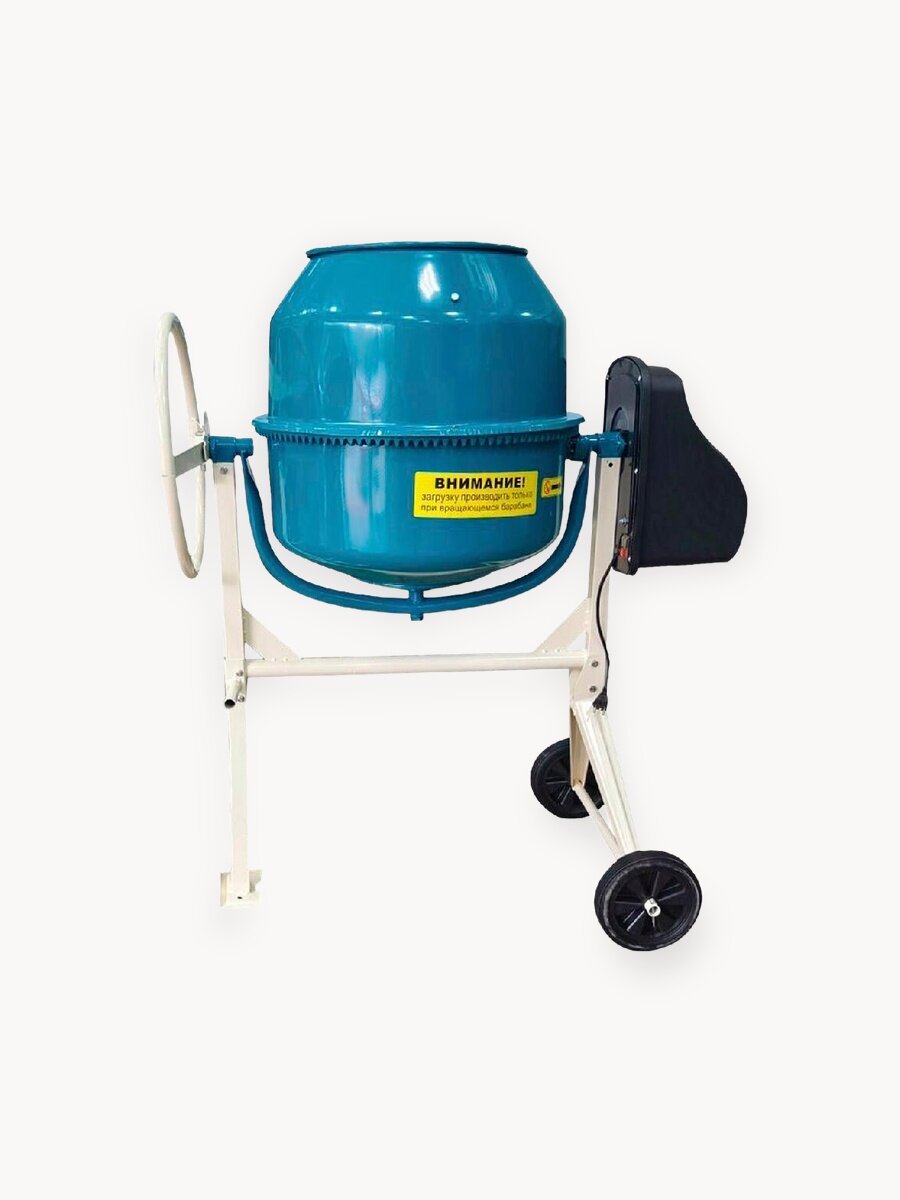 Бетономешалка электрическая строительная "PROFI" БМ-125Т 125л, чугунный венец, защита от перегрева, на колёсах
