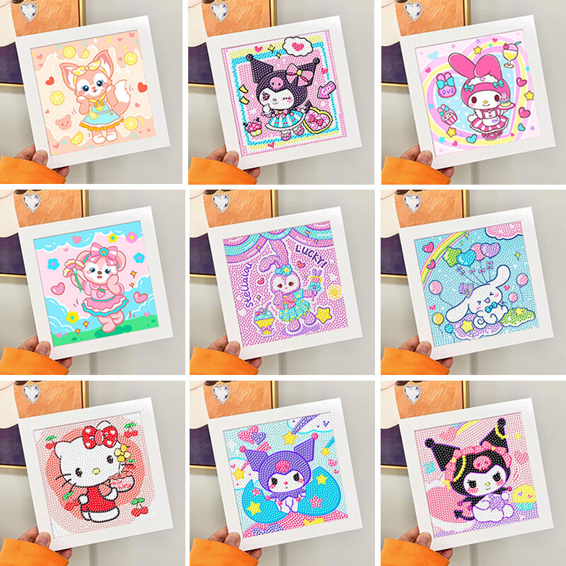 Детская алмазная мозаика DIY набор Санрио 15x15 см холст без рамки для рукоделия, подарок