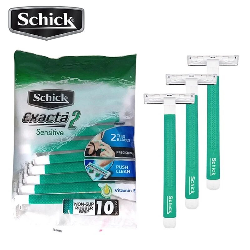 10 шт. Одноразовые бритвы SCHICK Exacta 2