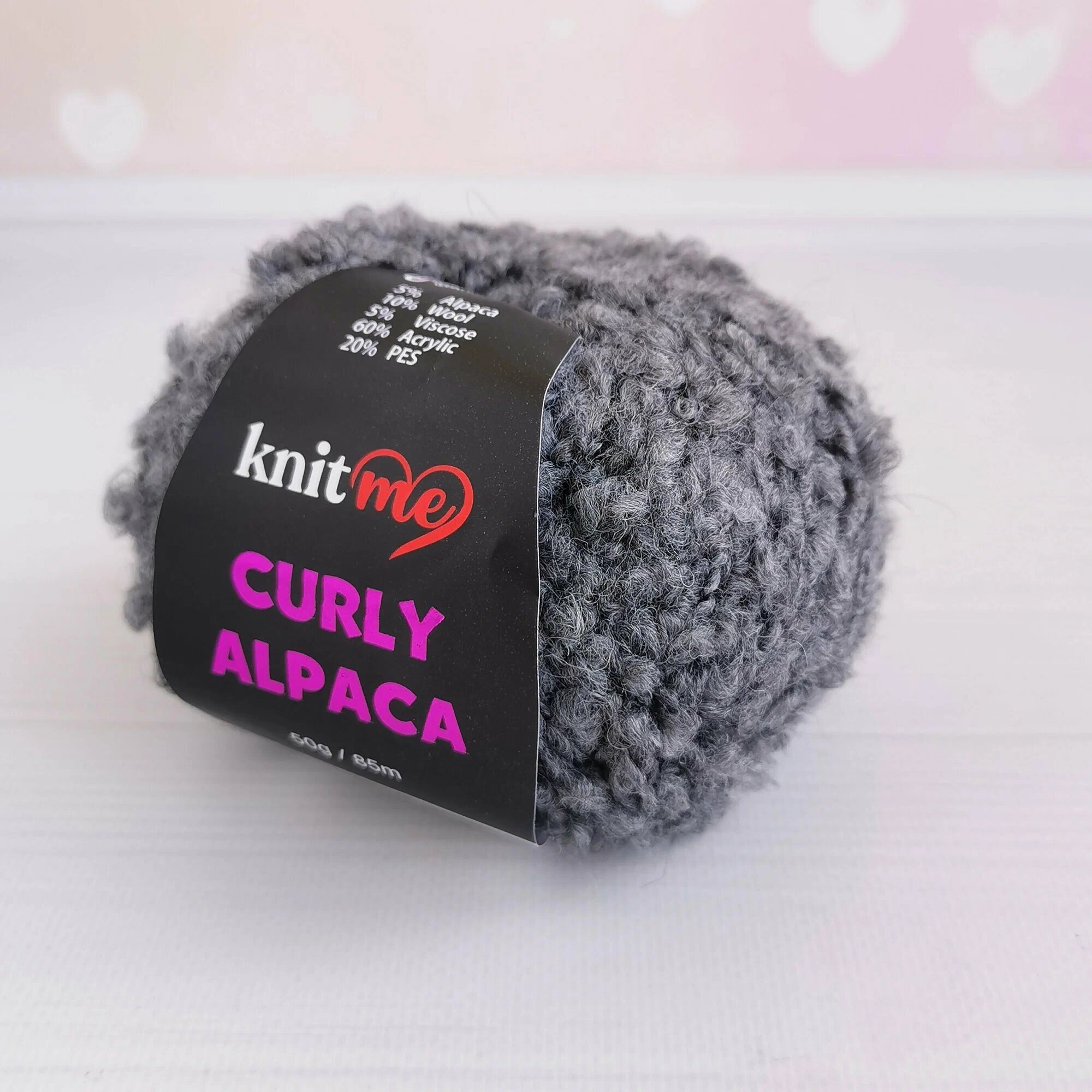 Буклированная пряжа с альпакой KNIT ME CURLY ALPACA кс/09 85м/50гр.10% шерсть, 5% альпака, 60% акрил, 5% вискоза, 20% полиэстер