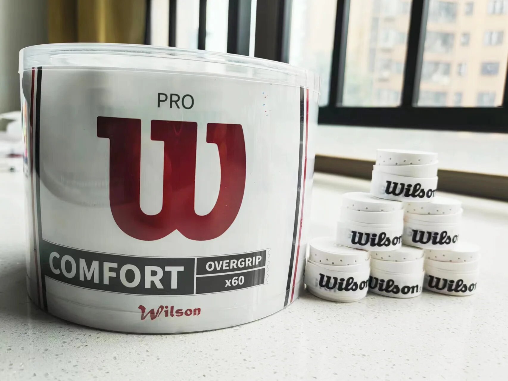 Wilson нескользящие ремни для теннисных ракеток White 60pcs