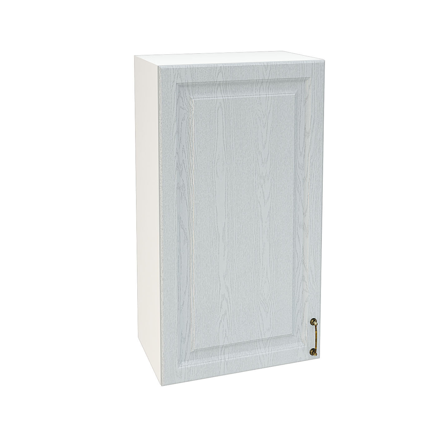 Кухонный шкаф навесной, Кухня Франция, ШВ509, Белый / Дуб Серый фактурный