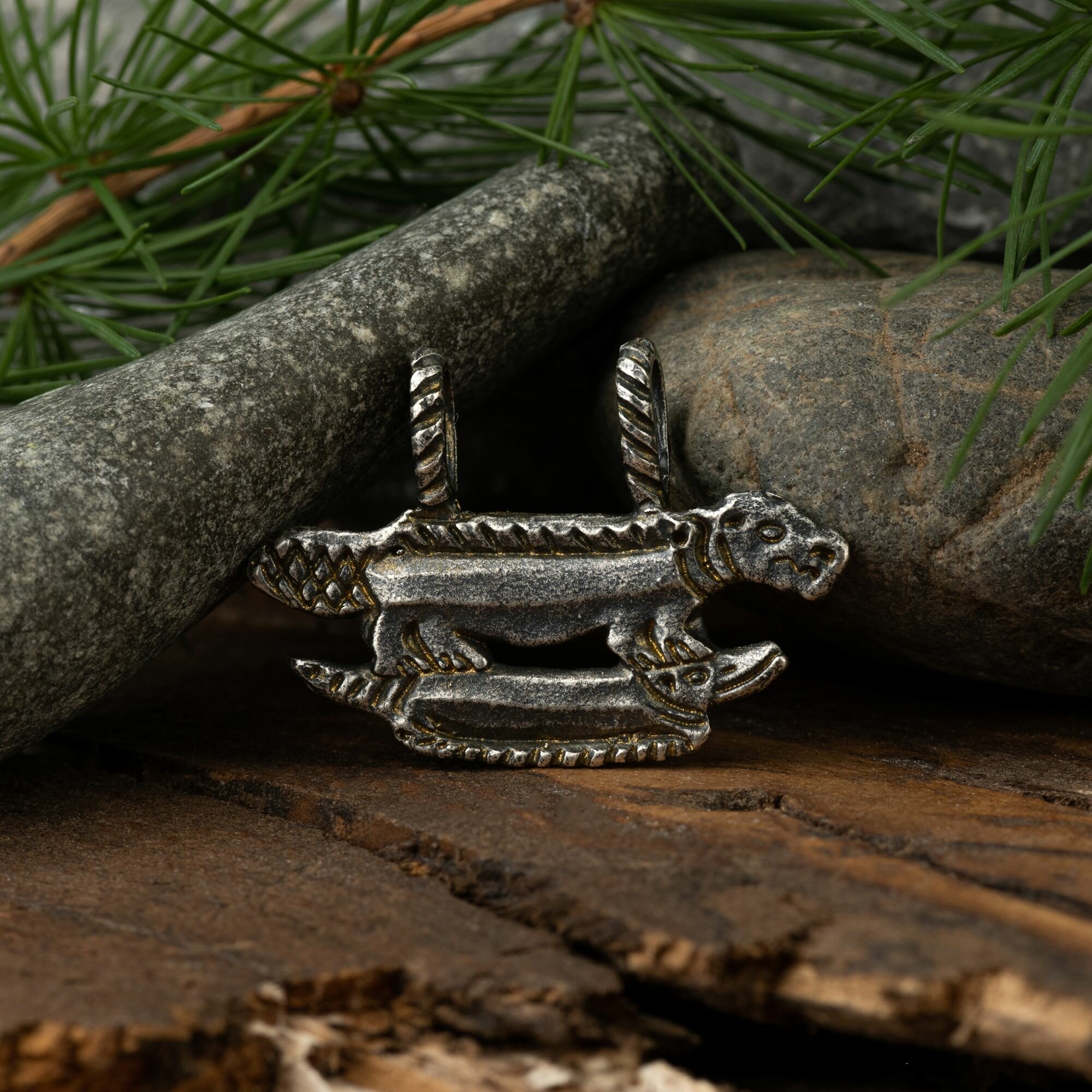 Подвеска, серебро, 925 проба, чернение