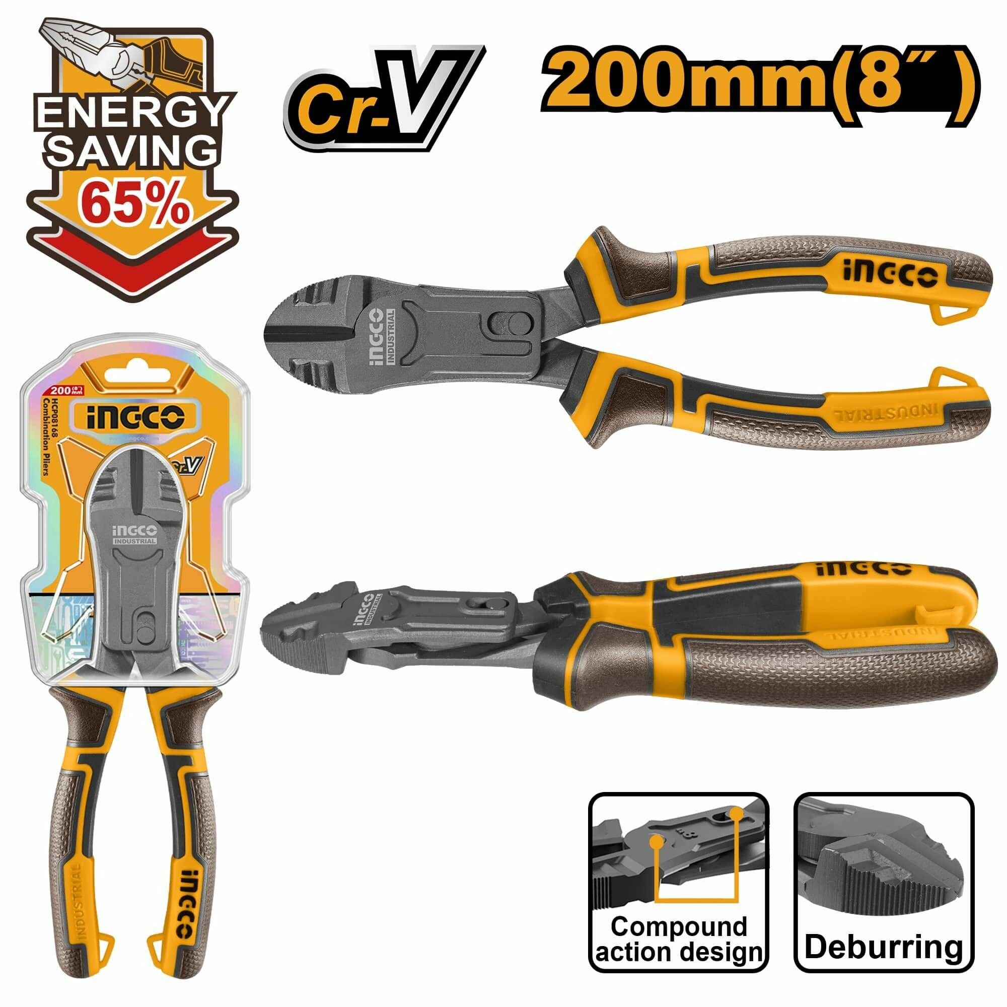 Бокорезы усиленные на 65% 200мм SUPER INGCO HCDCP58200 INDUSTRIAL