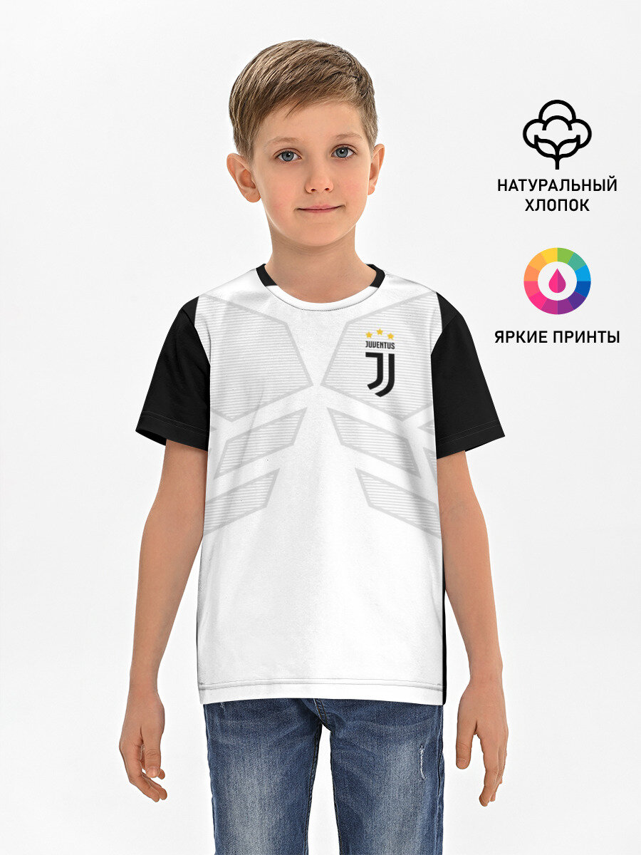 Футболка хлопковая детская JUVENTUS SPORT (НА СПИНЕ)
