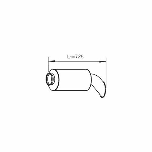 Глушитель выхлопных газов конечный, DINEX 80402 (1 шт.)