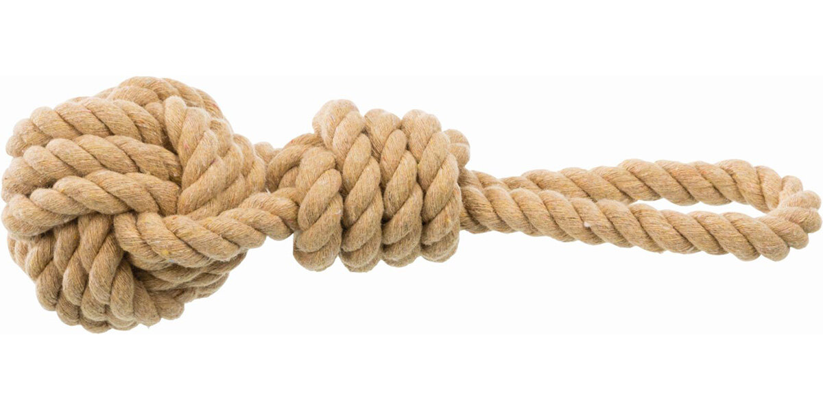 Игрушка для собак Trixie BE NORDIC Верёвочный мяч с петлёй 8 см 30 см (1 шт)