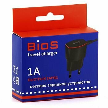 Зарядное устройство Micro USB 1A, чёрное — фото 1