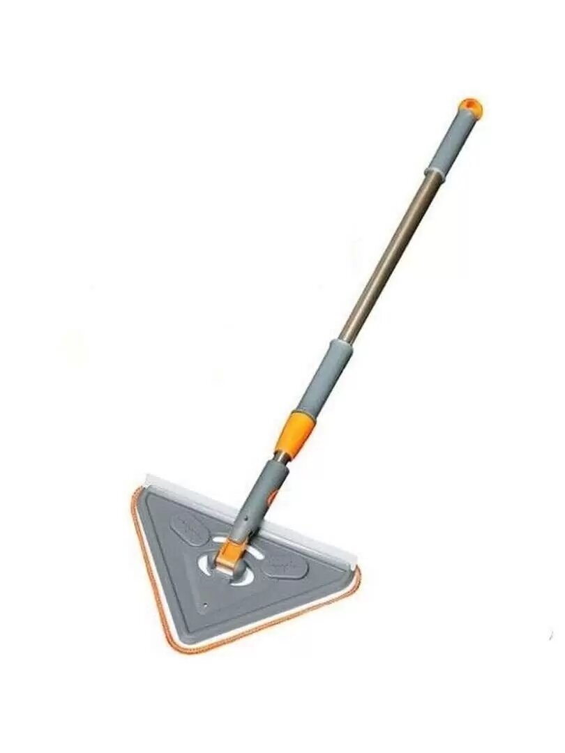 Швабра треугольная со скребком для мытья окон пола потолка ламината