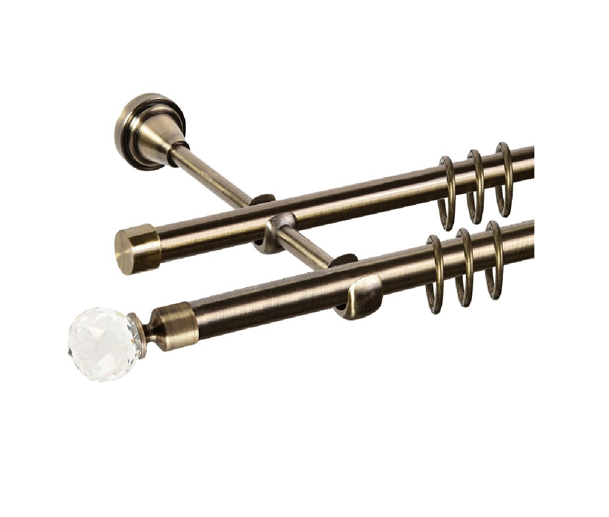 Карниз для штор двухрядный Антик Кристалл Классик (16Г/16Г) 1,8 метра