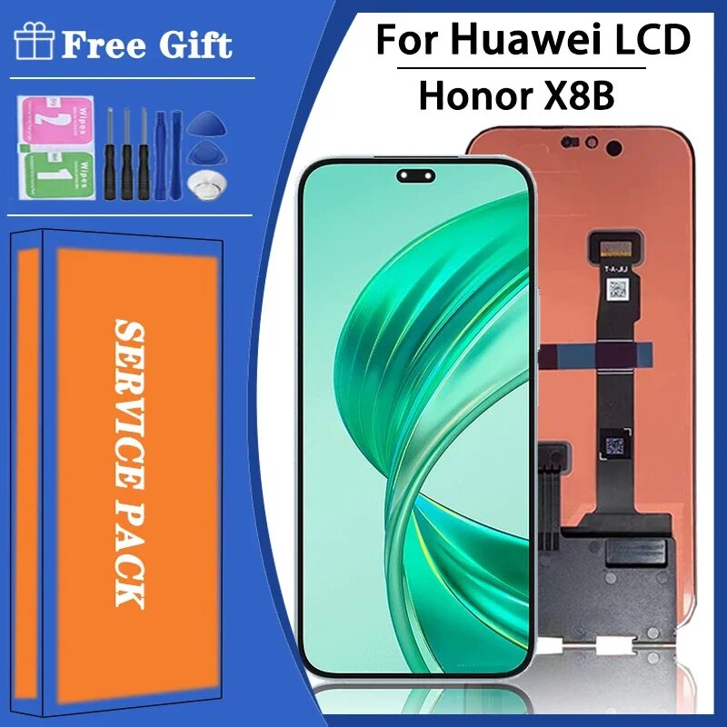 6,7 "AMOLED для Huawei Honor X8b ЖК-дисплей LLY-LX1 LLY-LX2 LLY-LX3, сенсорный Green With Frame