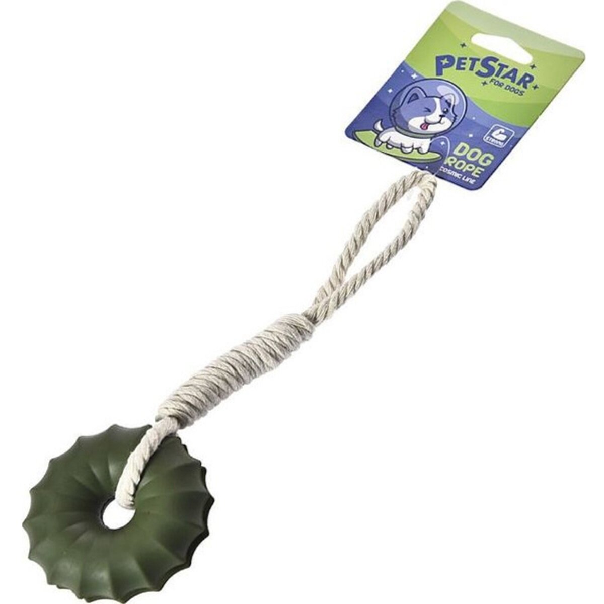 PET STAR игрушка для cобак канат С шиной 7*3,2*20см, резина, канат