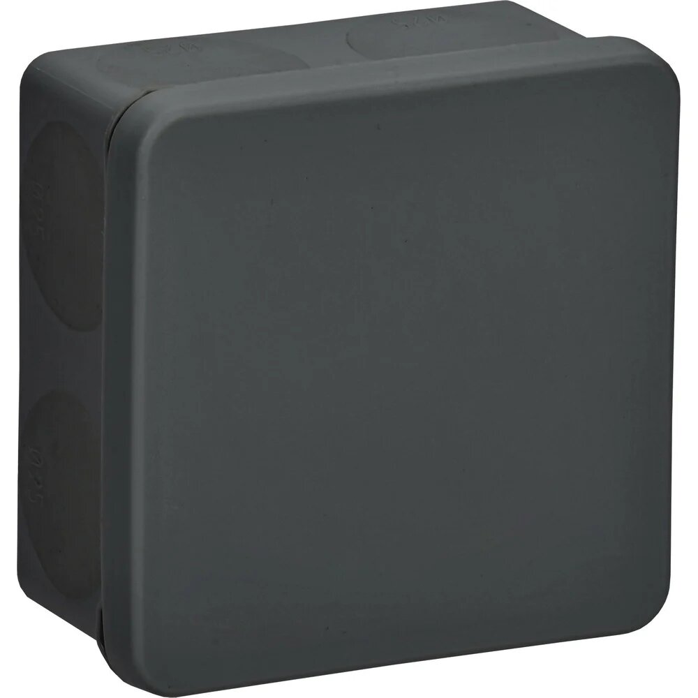 Распаячная коробка IEK км42435 о/п 80x80x40мм ip67 8 вв. черная UKO21-080-080-040-K02-66