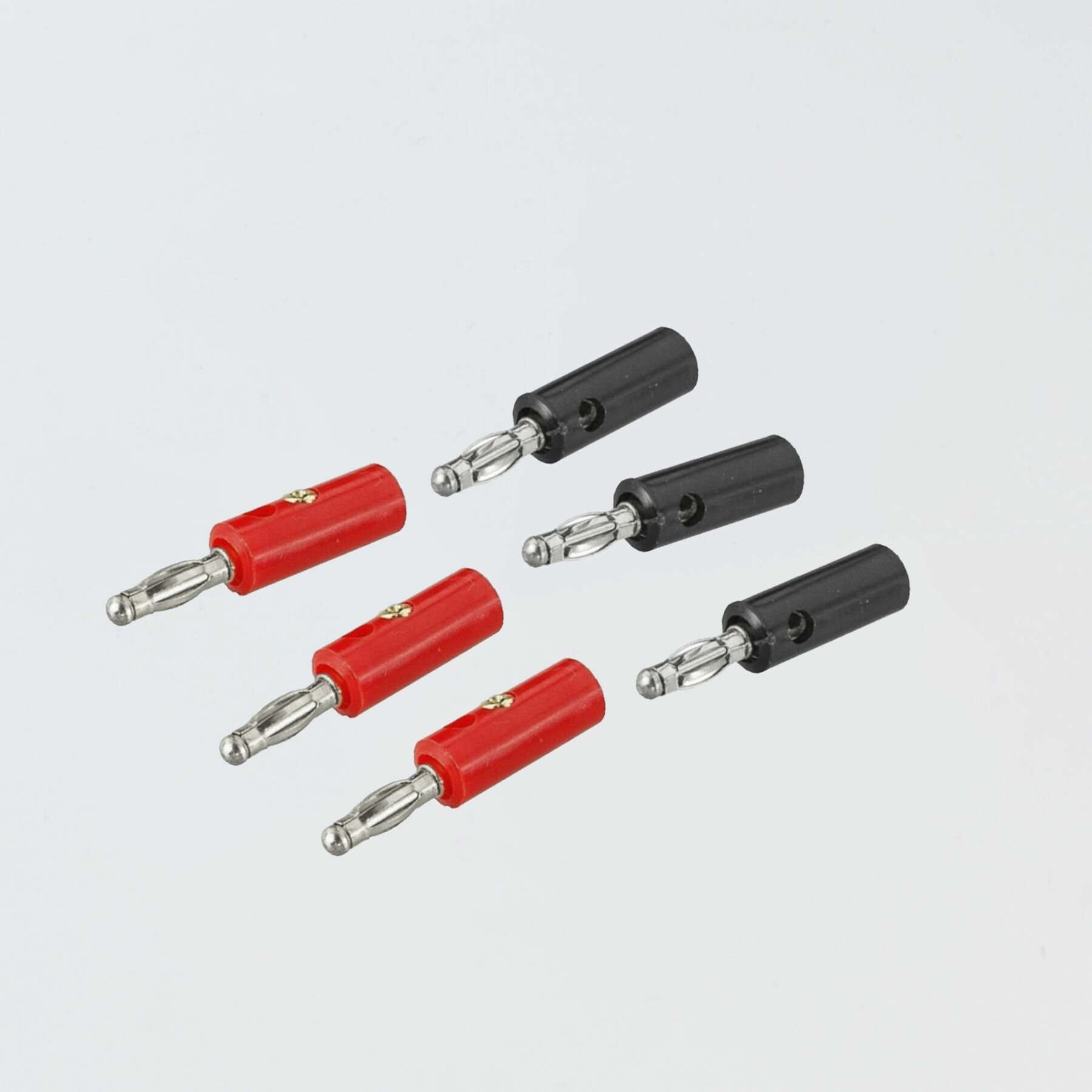 Штекер питания BANANA 4мм на гнездо под кабель до 6мм* 6 штук