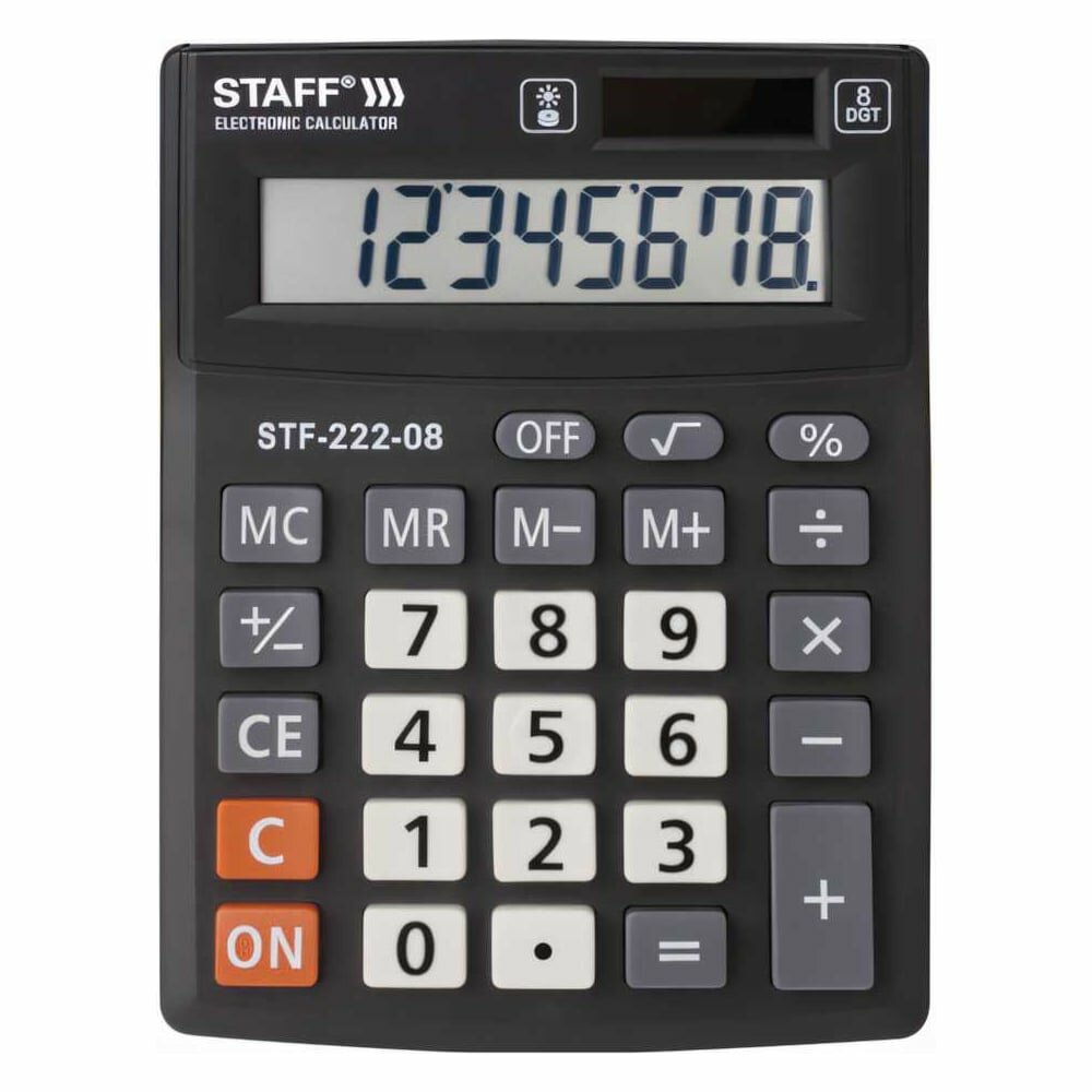 Компактный настольный калькулятор Staff PLUS STF-222