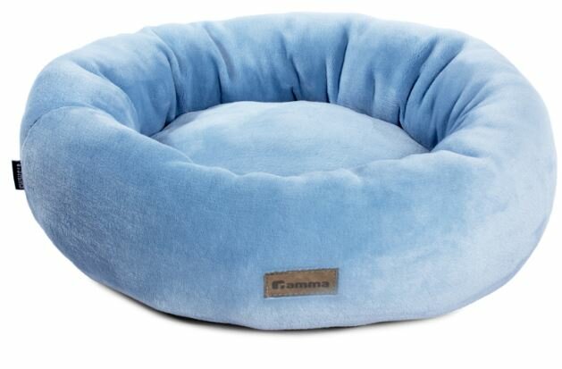 Гамма Лежанка круглая мини "Василёк", голубая, 45*45*15см