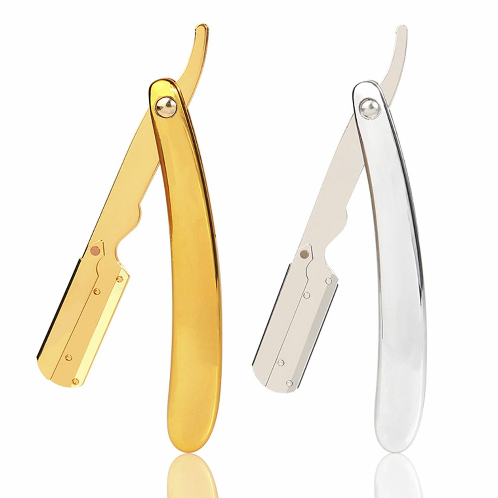 Профессиональная ручная бритва с прямым лезвием, 1 шт, нержавеющая сталь, острый парикмахерский нож, складной бритвенный нож для мужчин, для ухода за бородой и домашнего использования