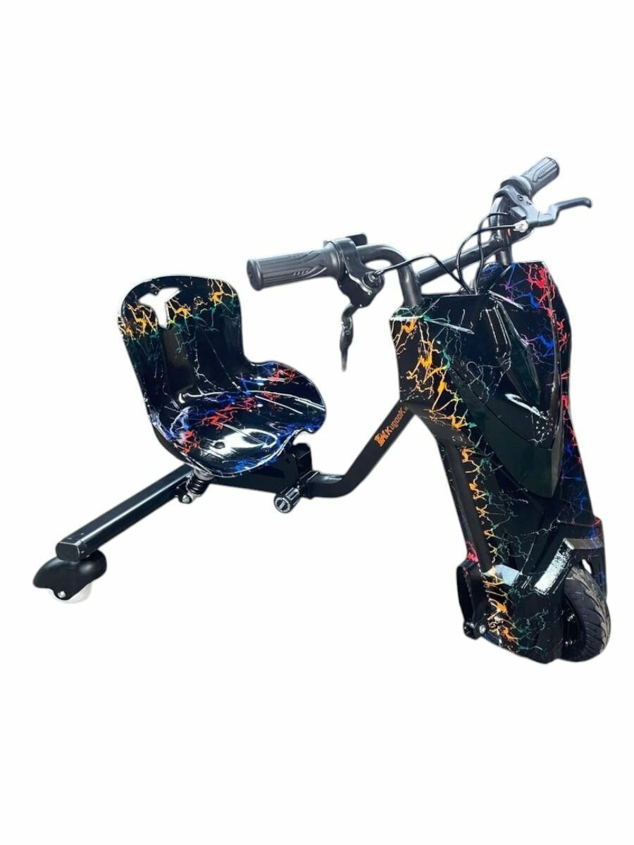 Электроскутер Дрифт Карт KUGOO KIRIN, разноцветная молния