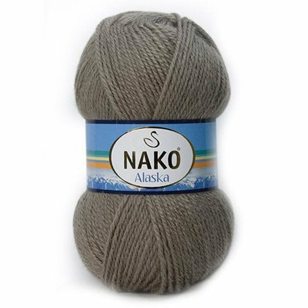 Пряжа Nako ALASKA 4762 св. беж-серый (5 мотков)