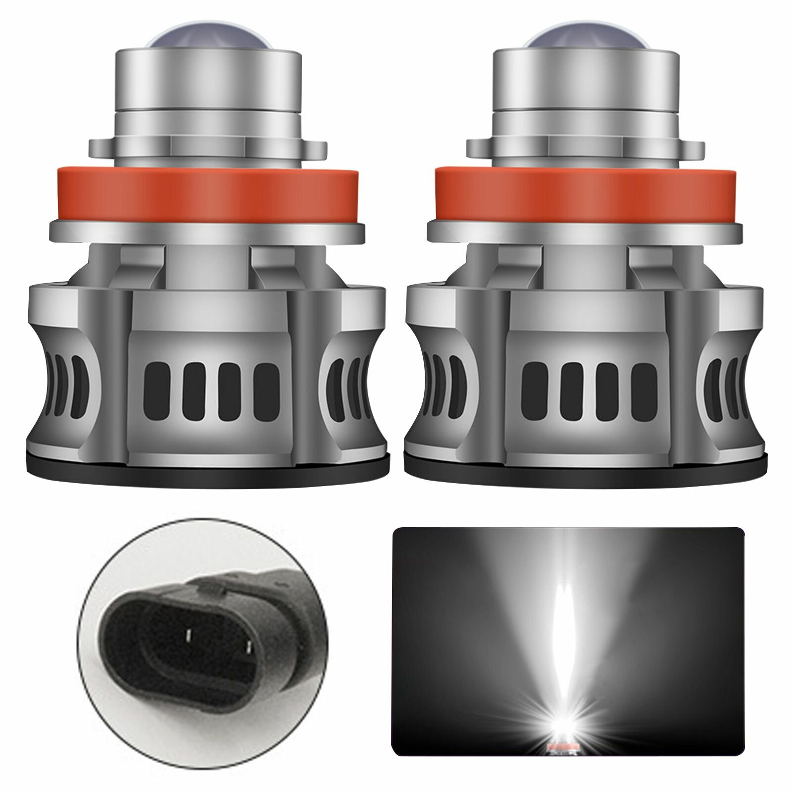 Запчасти для автомобильных фар, (1 пара) лазерная линза L5 противотуманная фара автомобильная светодиодная фара-белый-9006/HB4