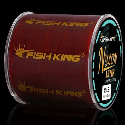 Леска FISH KING нейлоновая красная 300м, 0.30mm, 15.71LB