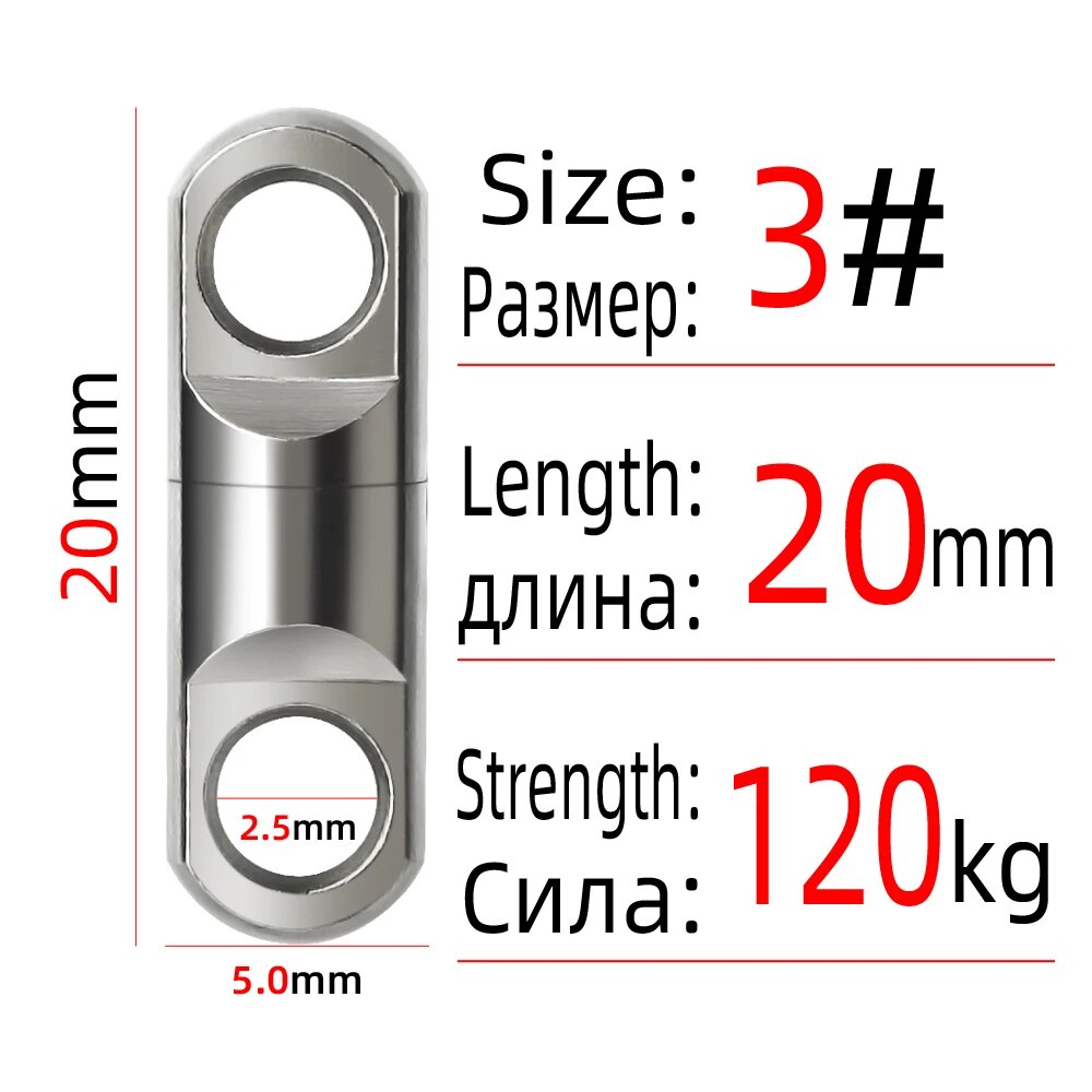 Вертлюг для рыбалки, Size 3, 6PCS