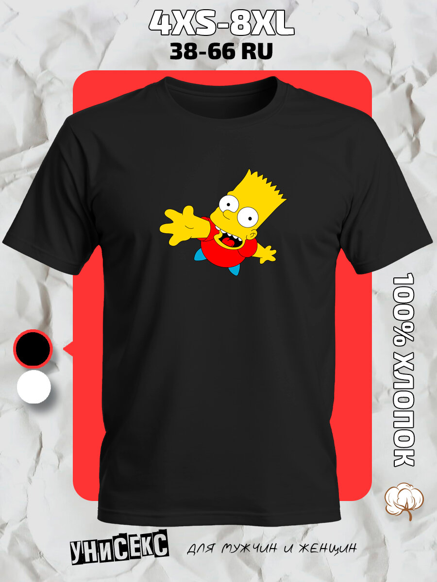 Футболка с принтом симпсоны bart барт