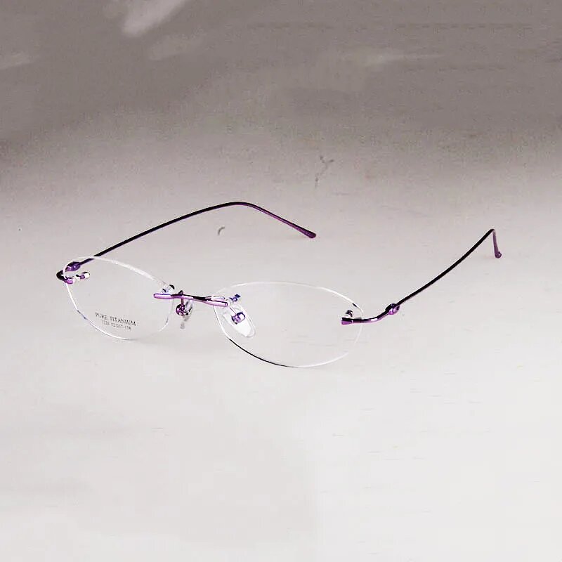 Женские безрамочные очки EAGWOO из титана Purple