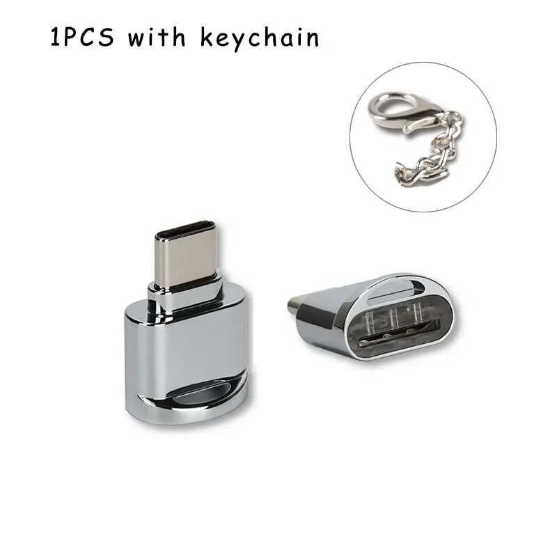 Адаптер типа C OTG к TF Устройство чтения карт памяти Micro-SD для Samsung Huawei Xiaomi Алюминиевый кардридер для ноутбука Micro TF Microsd Color2