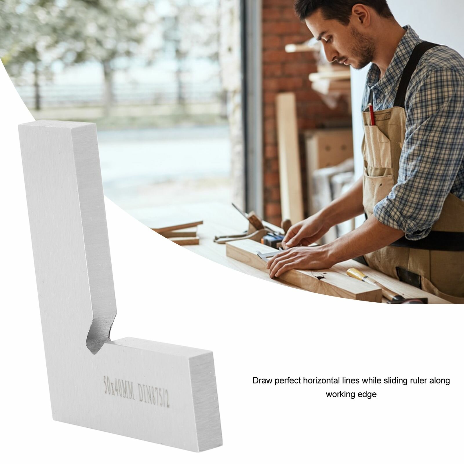 Машинистская квадратная линейка, 90 градусов, 50x40 мм, прямоугольная квадратная линейка, инженерный инструмент для деревообработки