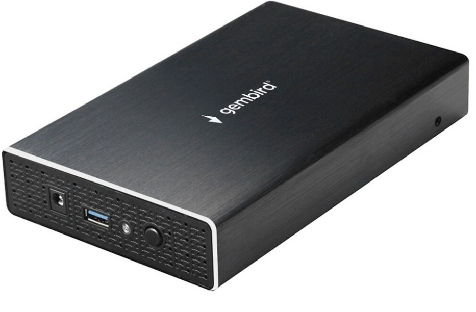 Внешний корпус USB 3.0 для 3.5" HDD/SSD Gembird EE3-U3S-1, порт USB, SATA III, металл, чёрный