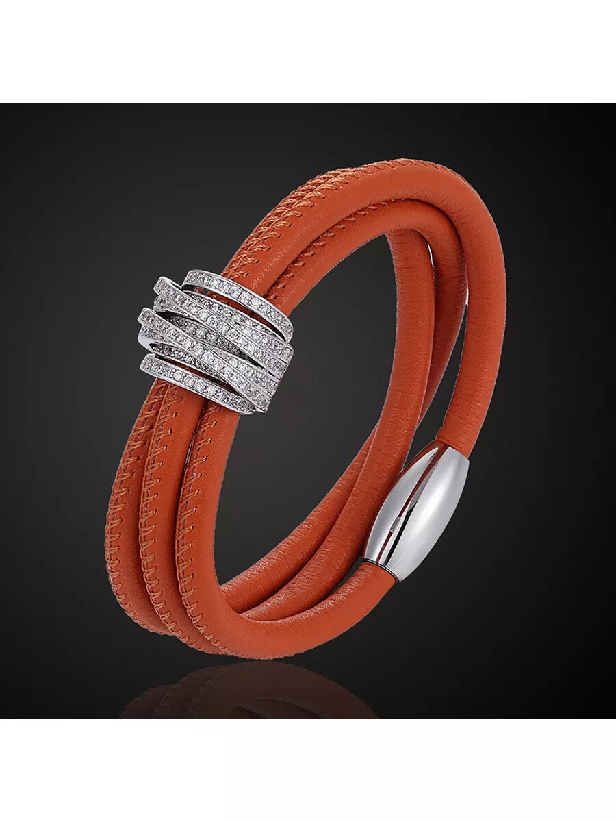 Эластичный браслет, фианит, циркон, кристалл