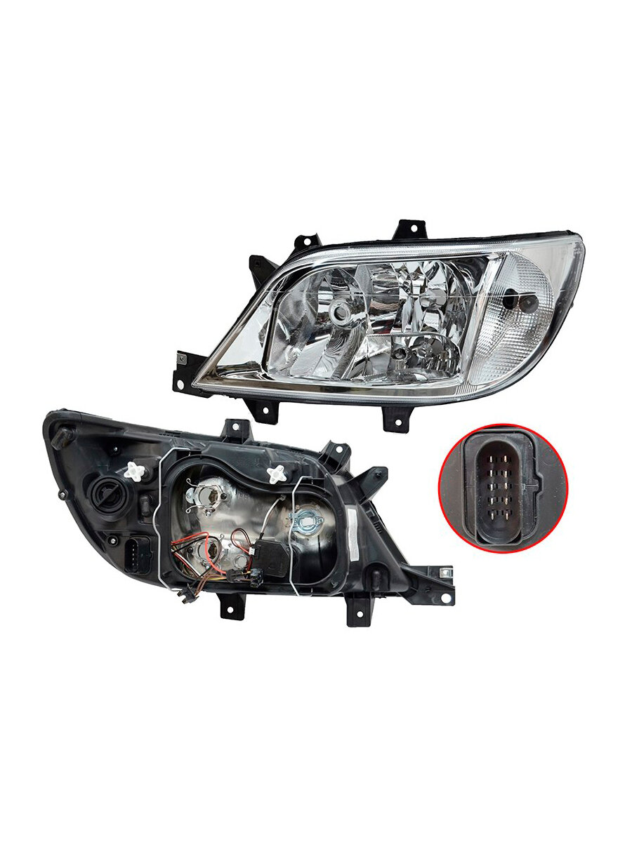 Фара левая для Mercedes Sprinter AYFAR 505409