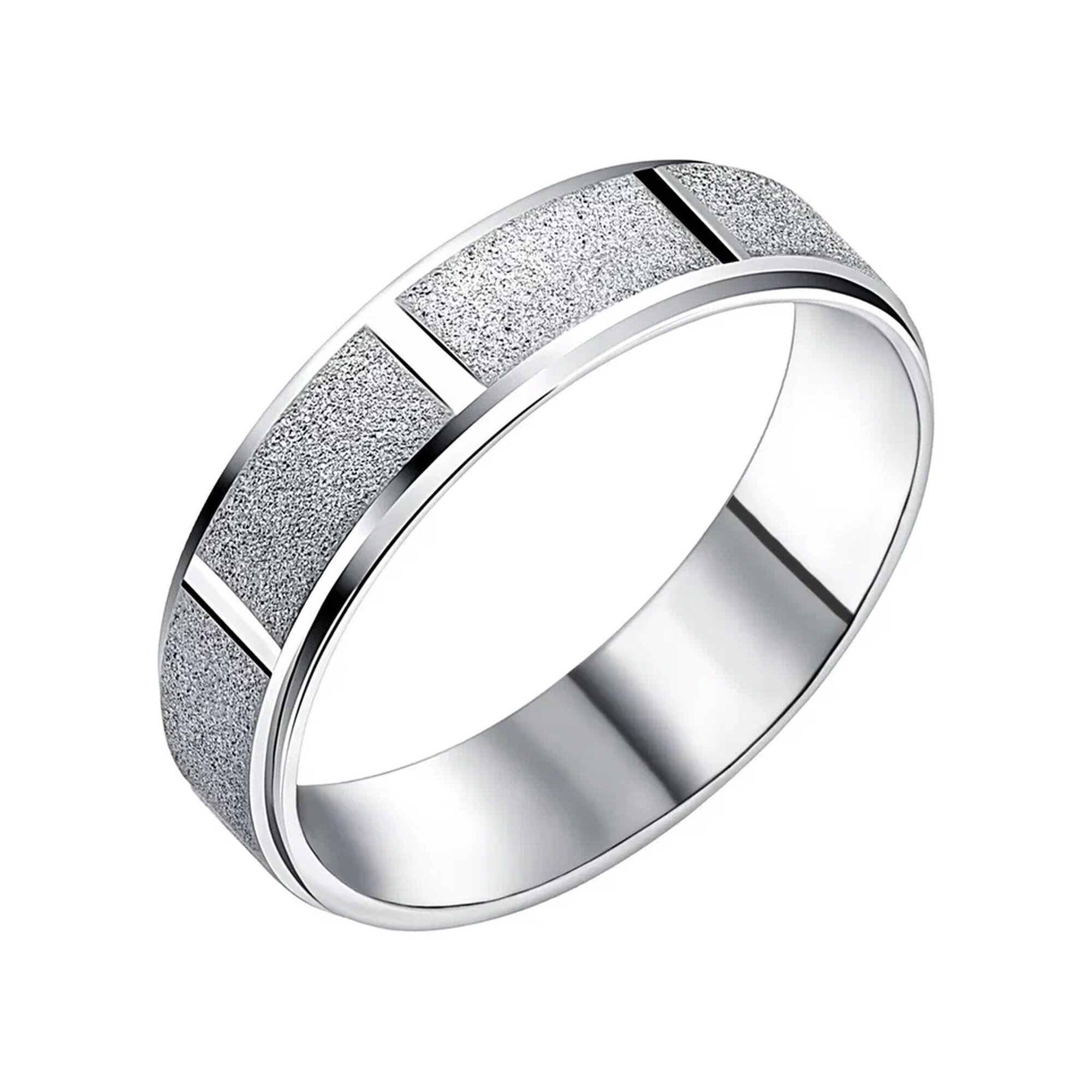 Кольцо обручальное, широкое, серебро, 925 проба, родирование