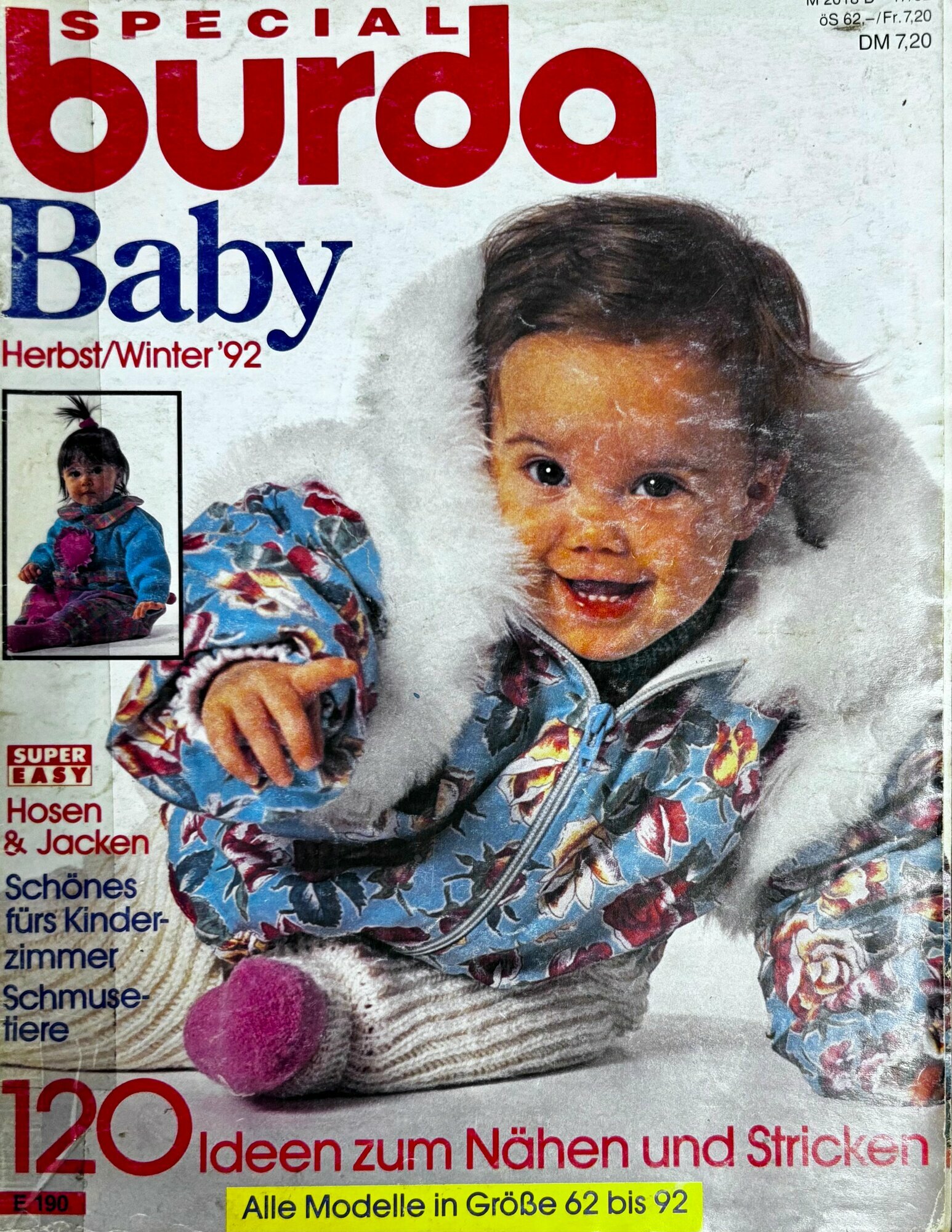 Журнал Бурда (Burda Style) Дети Детская мода 4 1992 осень зима на немецком # 74