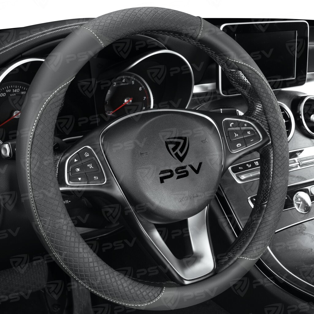 Оплётка руля PSV GREAT Эко кожа черный (арт. 136825)