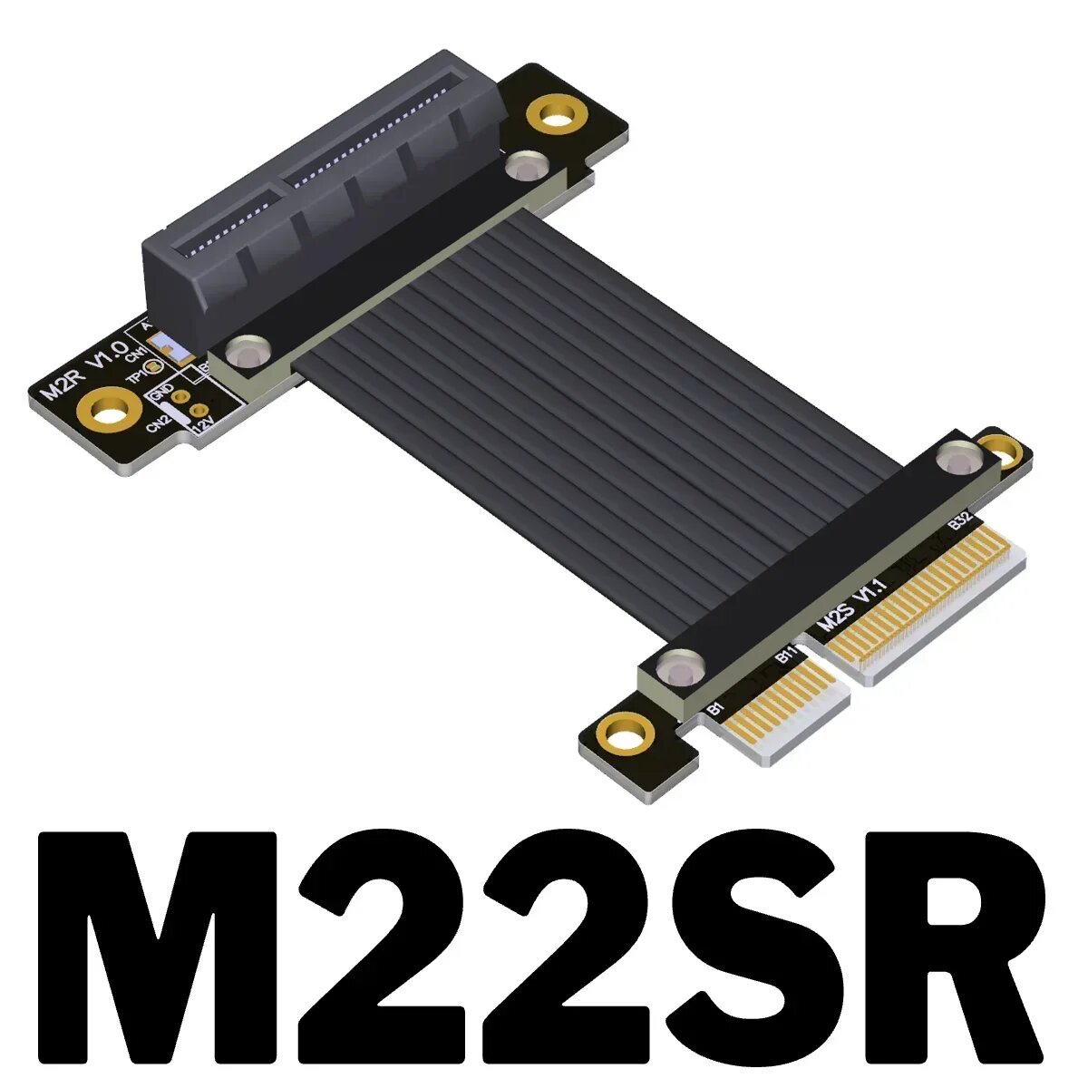 Удлинитель PCI-E 4.0 X4 ADT-LINK M22SR, 0.5m