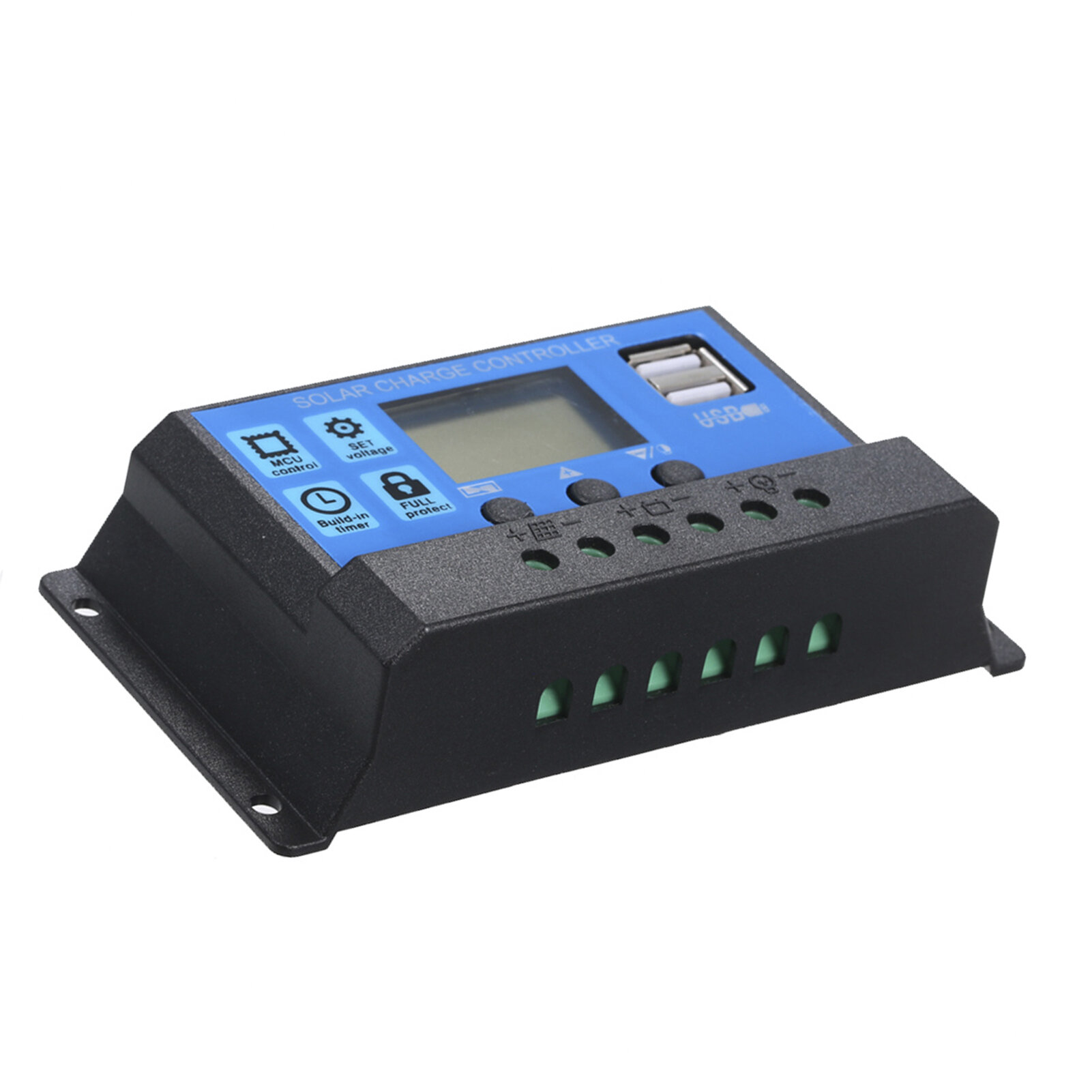 20A 12V / 24V Солнечный контроллер заряда ШИМ Интеллектуальный регулятор с USB