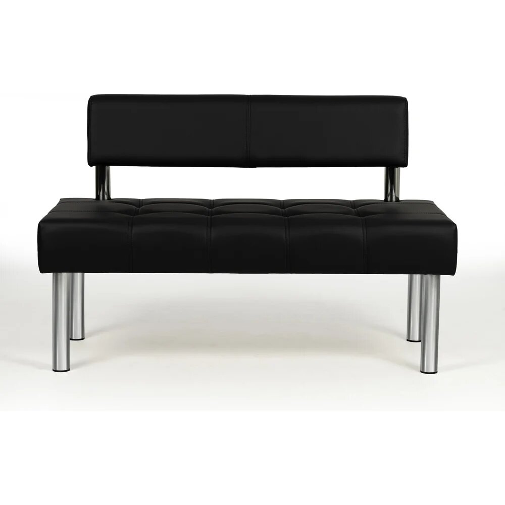 Диван Divan24 модуль 2-местный, Сити, Экокожа, чёрный 77400180 надежной конструкции