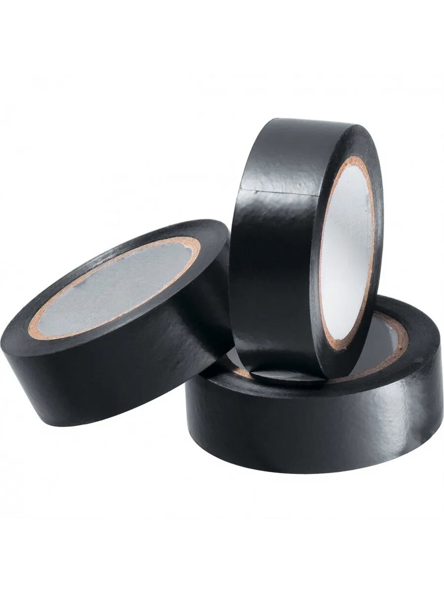 Набор изоленты черной, 19 мм х 10 м, 3 шт, MATRIX, 88857