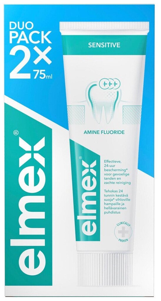 Зубная паста Elmex Sensitive Элмекс Сенситив Плюс, для чувствительных зубов, 2 шт по 75 мл